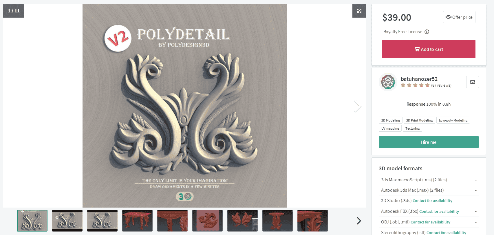 中文汉化版PolyDetail V2装饰品细节绘制插件 – 德材质