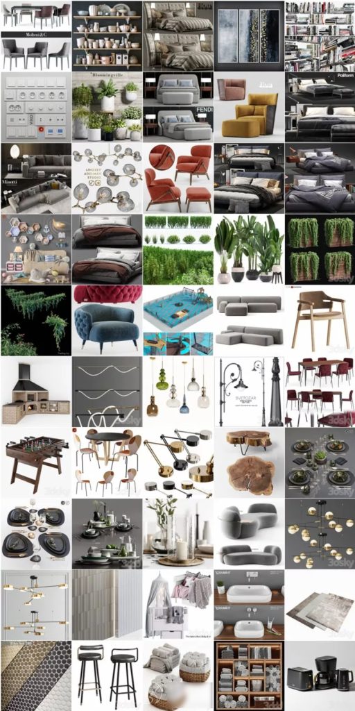 3DSky2023年1月3D模型合辑第1卷 – 德材质