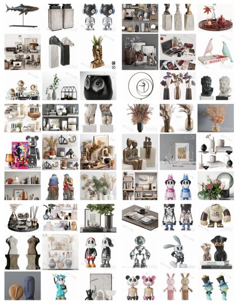 【PM】3Dsky装饰摆件雕塑（更新300个 - 德材质