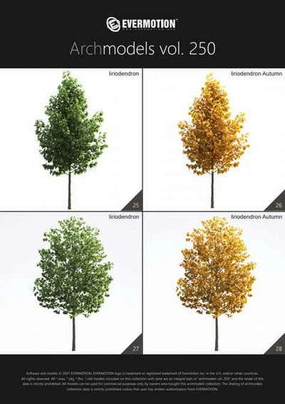 Evermotion – Archmodels Vol.250.252（树木和花草） – 德材质